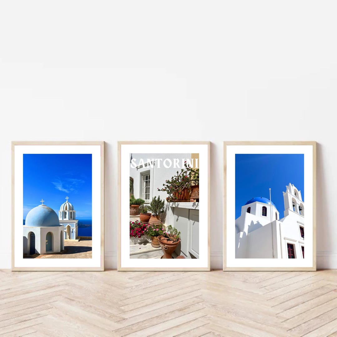 Cyclades Digital Art | A Wonder Through Santorini - Etsy