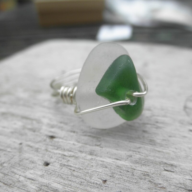 Beach Glass Rings - Etsy