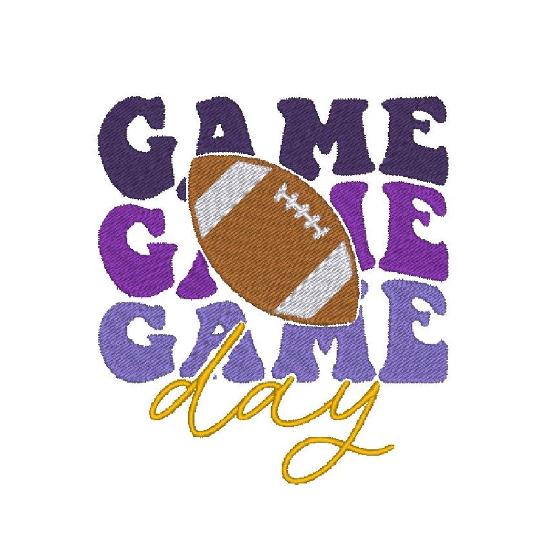 Game Day Groovy Football Sports Trendy Embroidery Design File MULTIPLE ...
