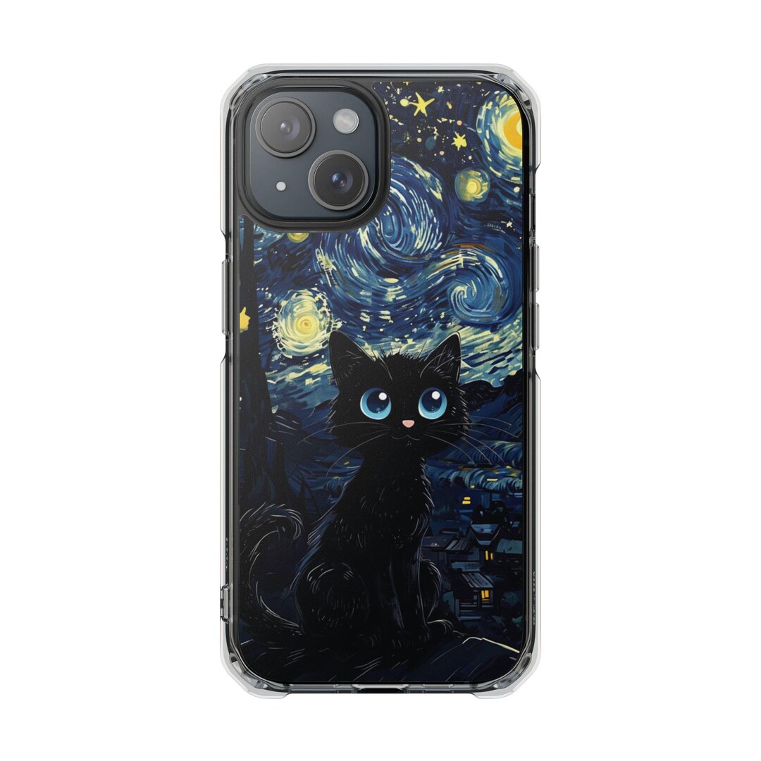 Cat Art Magnetic Phone Case | Cute Cat Phone Cover, Gifts for Cat ...