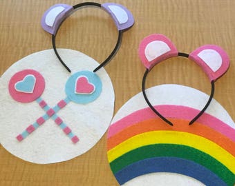 Care Bear Inspired Costume Set 6 Inch Belly Badge and Ears Headband - Etsy