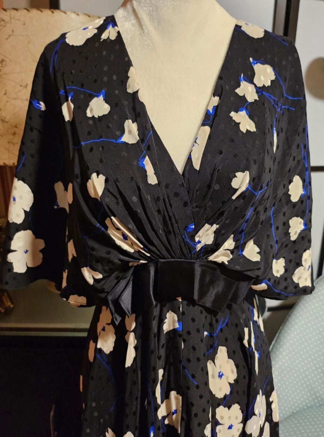 Designer Alfred Bosand Vintage Couture Dress Caplet Flutter Sleeves ...