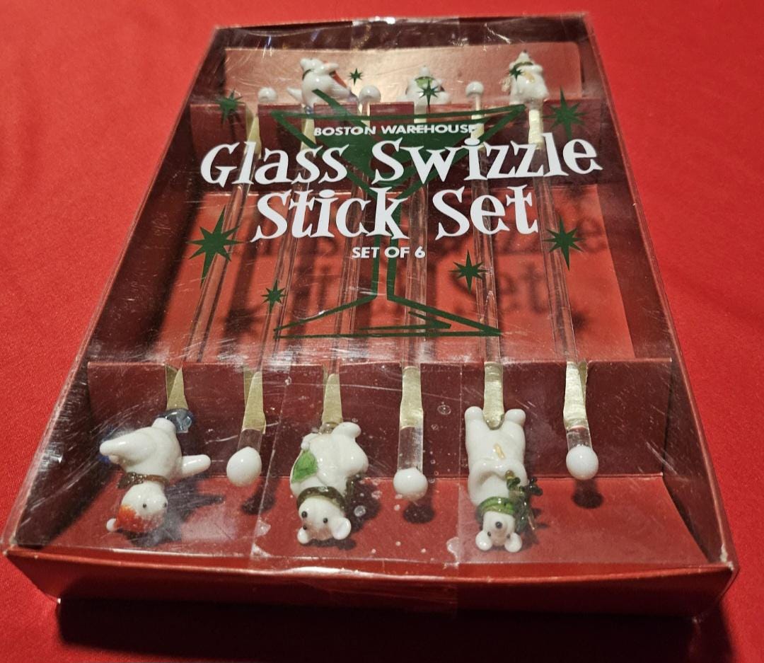 Vintage Y2K Boston Warehouse Polar Bear Swizzle Sticks, Set of 6 - Etsy