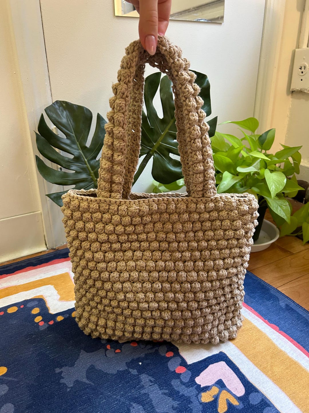 Bobble Tote Bag Crochet Pattern- Instant Download- Easy to Follow ...