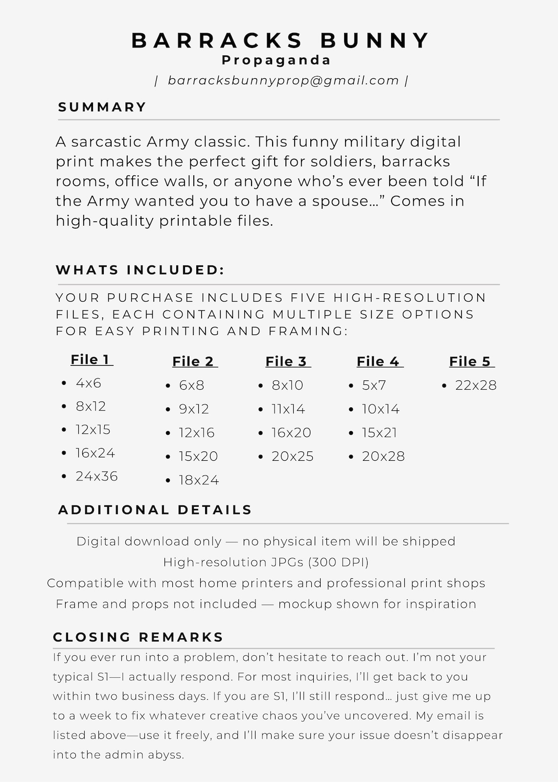 Military Marriage Poster – Barracks Bunny Propaganda, Issued Spouse ...