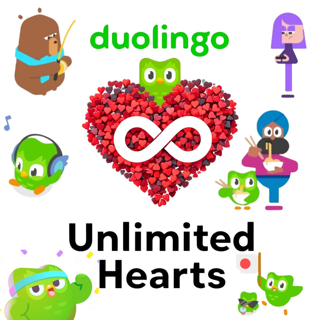 Duolingo Edu Unlimited Hearts Learn Without Ads Enhance Your Language Skills - Etsy
