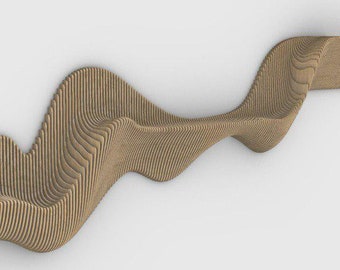 Parametric Floating Shelf - Modern Wooden Wall Wavy Shelf Art ...