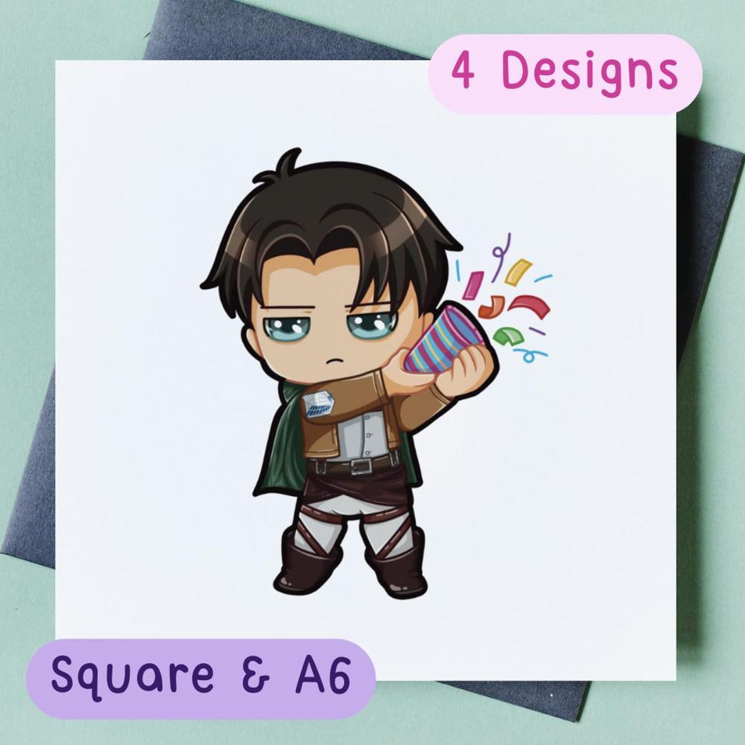 Attack on Titan Celebration Card | Captain Levi | Anniversary Birthday ...