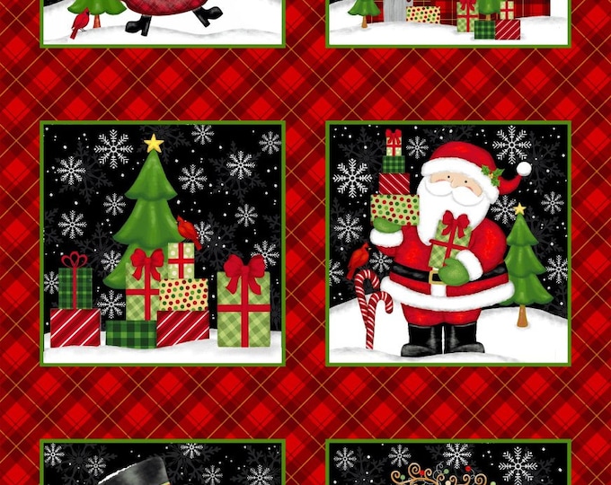 Christmas Panel, Santa Claus, Mrs. Claus, Merry Town, Studio E Fabric ...