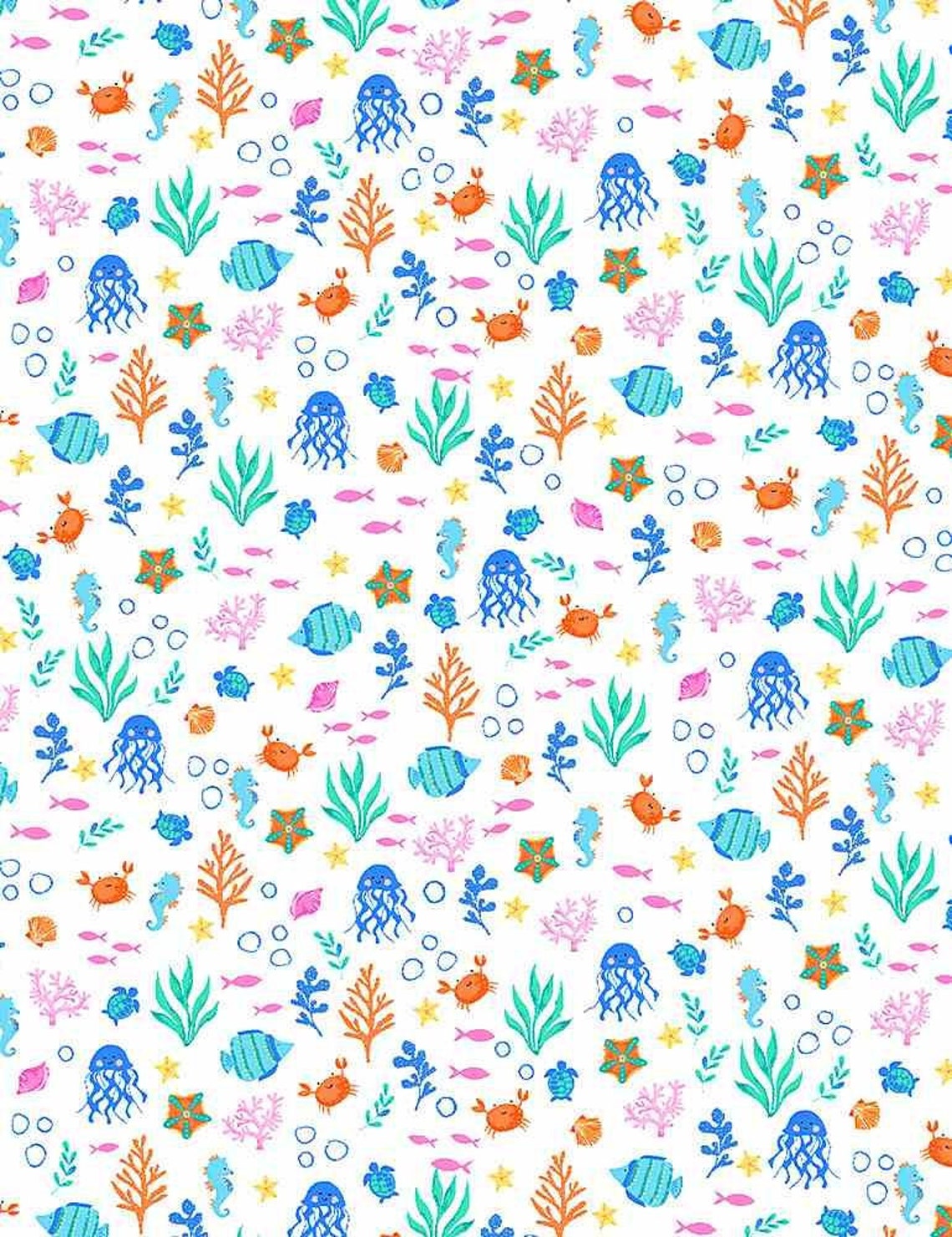 Under the Sea Timeless Treasures 100% Cotton Fabric C1075 - Etsy