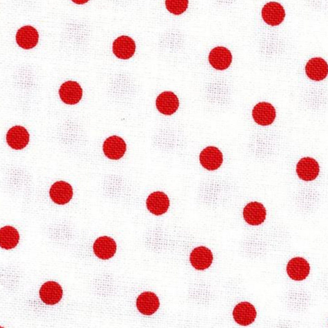 Dots Fabric, Red Dots, Timeless Treasures, Cotton Quilting Sewing, White Red Dots, Polka Dots ...