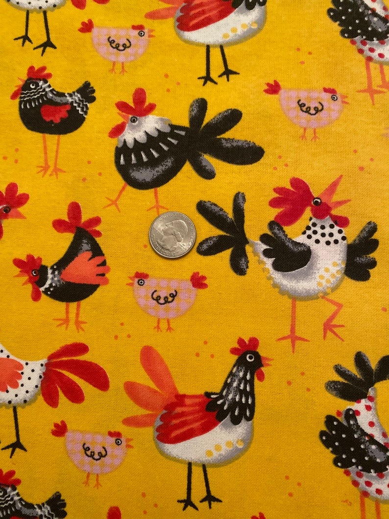 Chicken Fabric, Rooster FLANNEL, FLANNEL FABRIC, Cotton Fabric, Oasis ...
