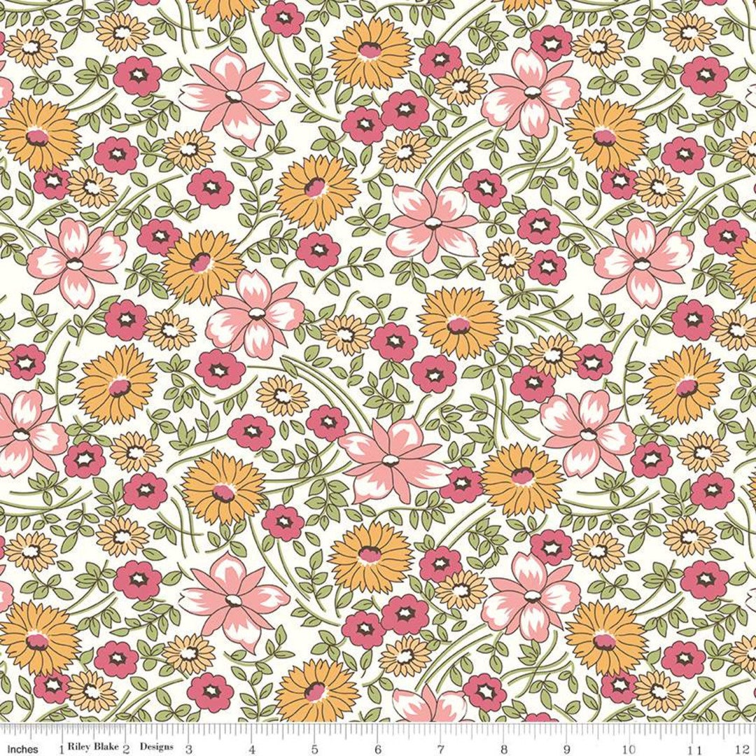 Wide Back Fabric, Pink Floral Fabric, 108" Wide Back, Riley Blake ...