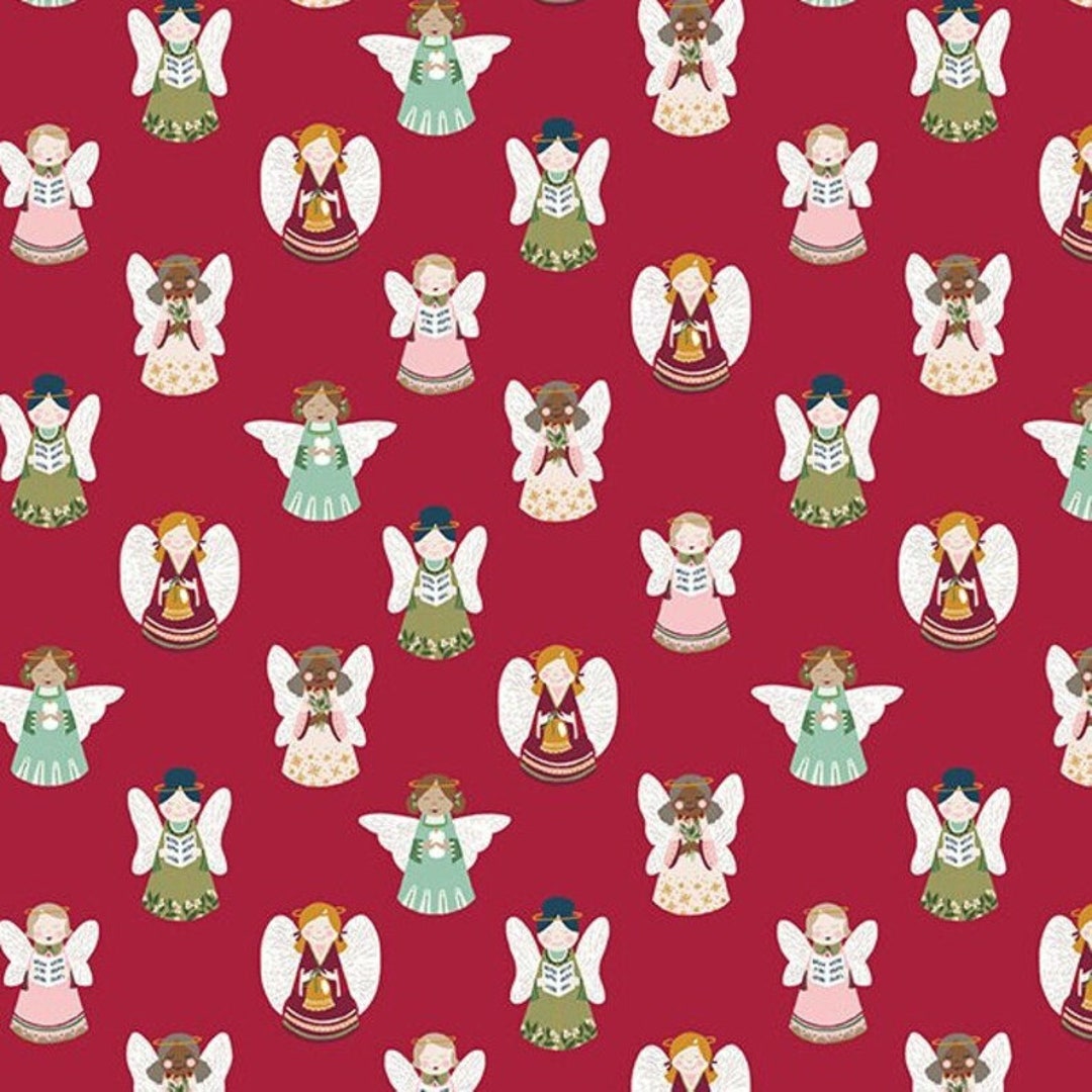 Christmas Fabric, Christmas Angels, Christmas Village, Red Angels ...