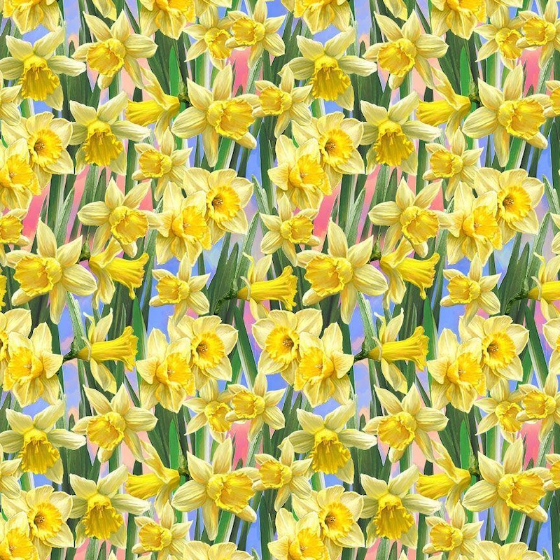 Linen Daffodil Fabric - Etsy