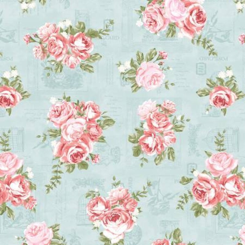 Pink Roses Fabric - Etsy