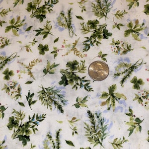Susan Winget Fabric, 39758-174, White Foliage, Among the Branches ...