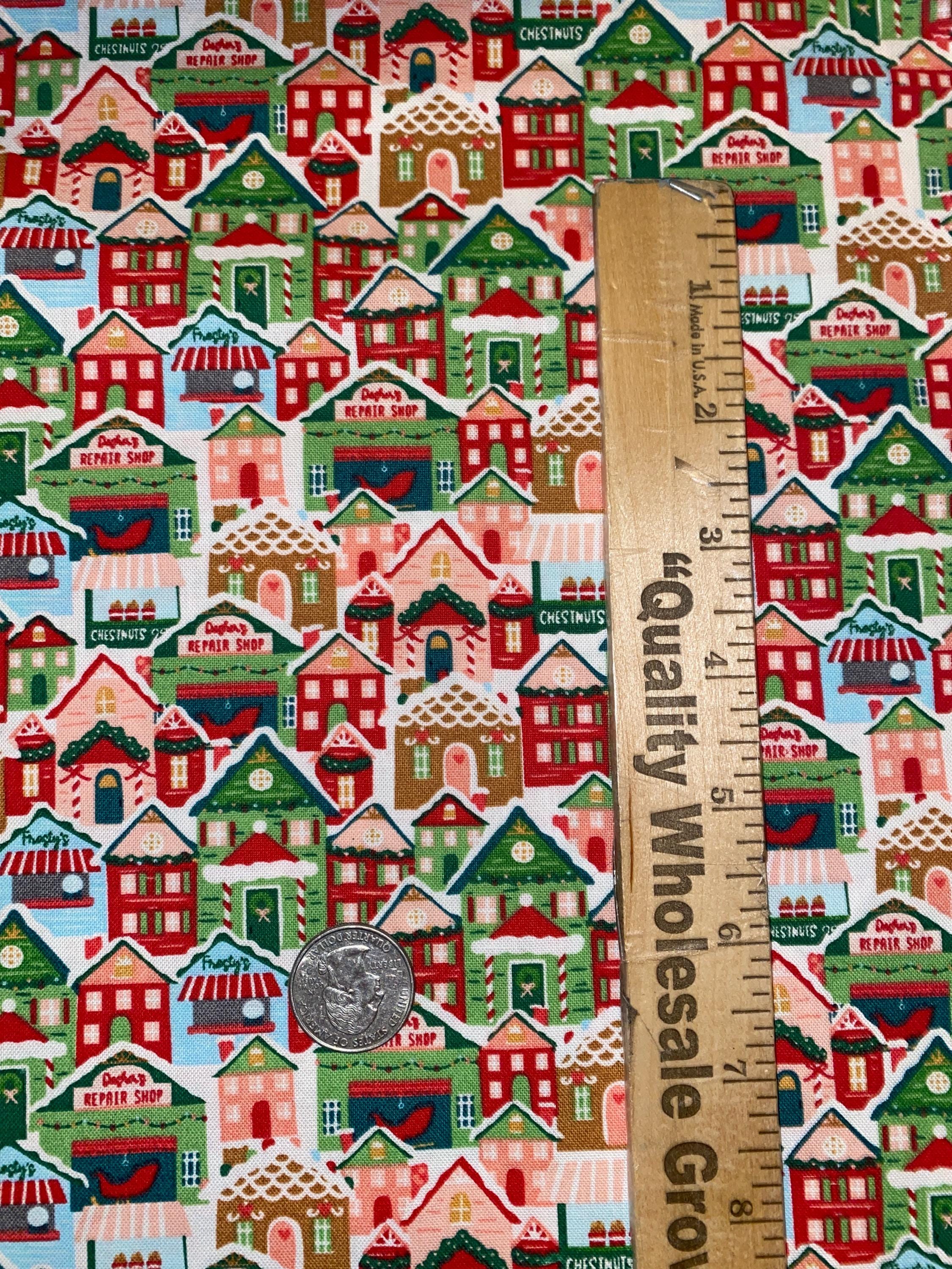 Christmas Fabric, Gingerbread Camping, 100 % Cotton, 3 Wishes Fabric ...