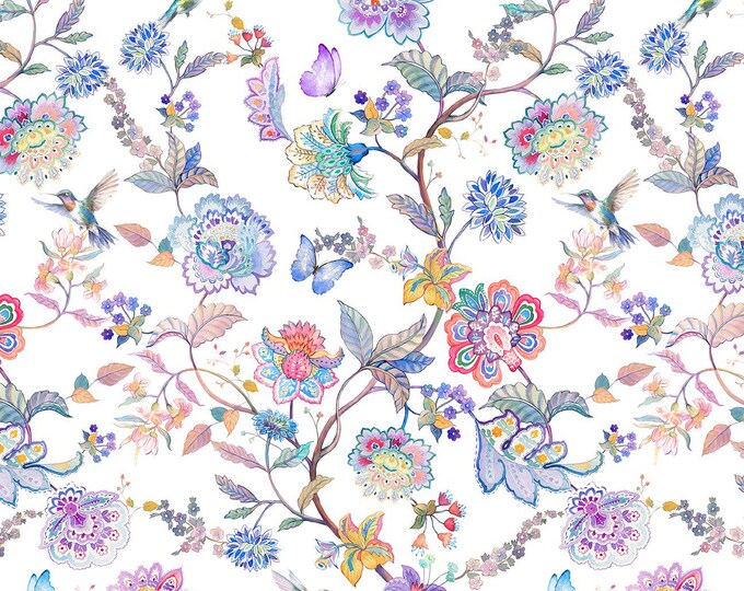 Floral Daydream, Hummingbird Floral, in the Beginning Fabric, Quilting ...