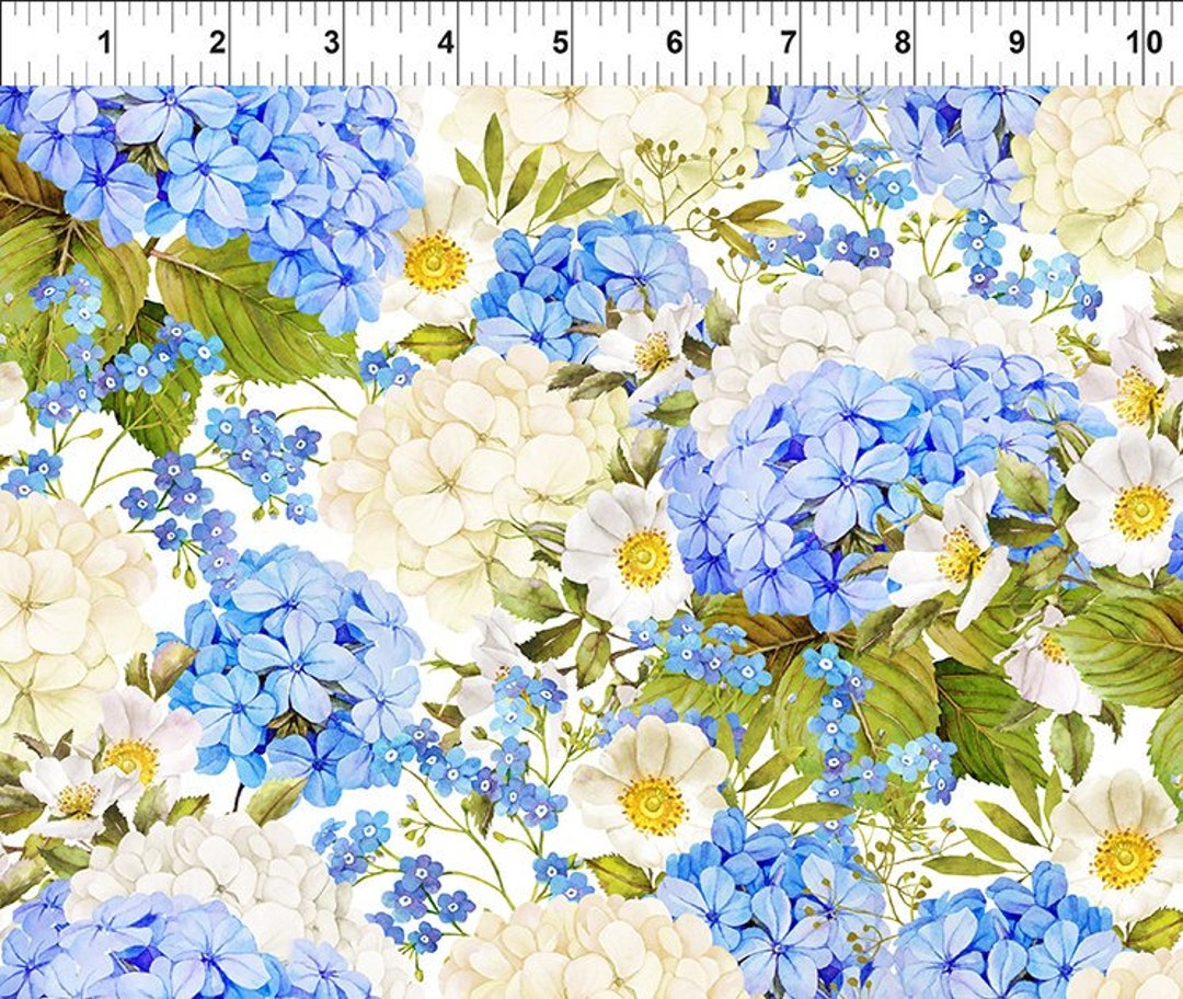 Hydrangea Fabric, Periwinkle Spring, Flowers Hydrangea, the Beginning ...