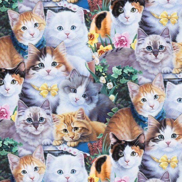 Kitten Fabric - Etsy
