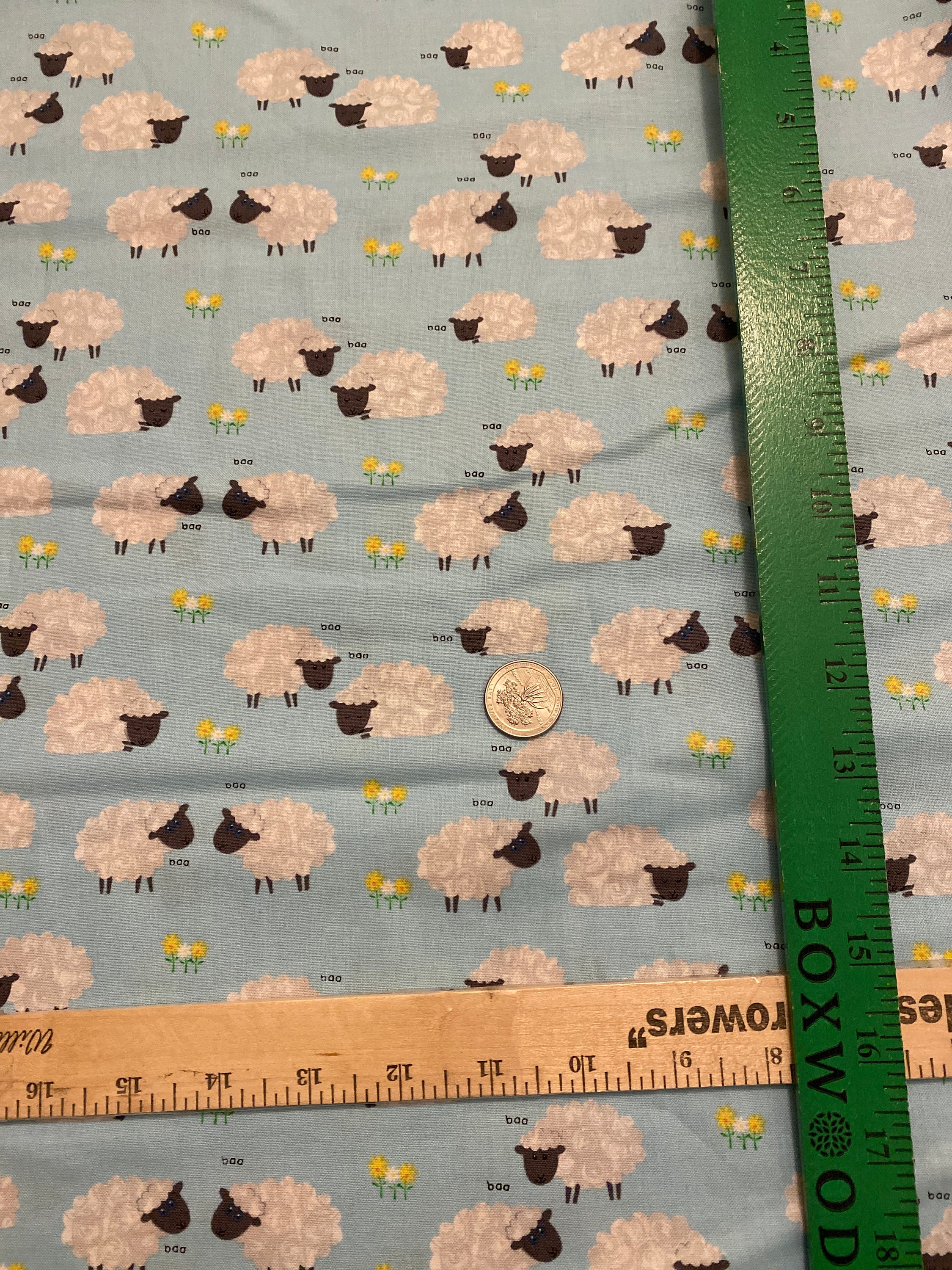 Sheep Fabric Blue Sheep Fabric Cute Sheep Fabric Henry | Etsy