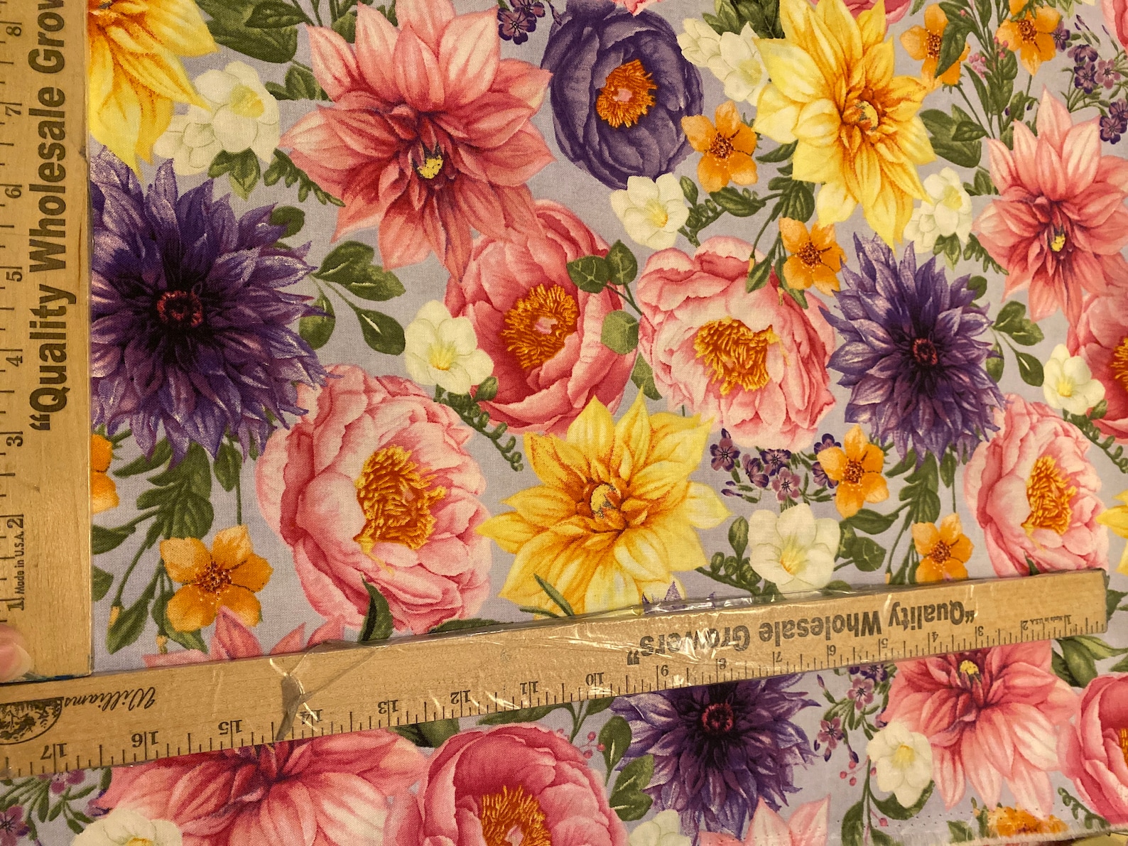 Purple Floral Fabric Large Purple Flowers Wilmington Prints - Etsy