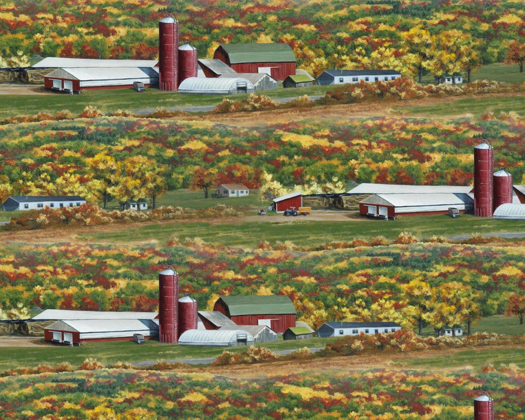 Farm Fabric, Nichols Farm Fabric, 100% Cotton, David's Textiles, AL ...