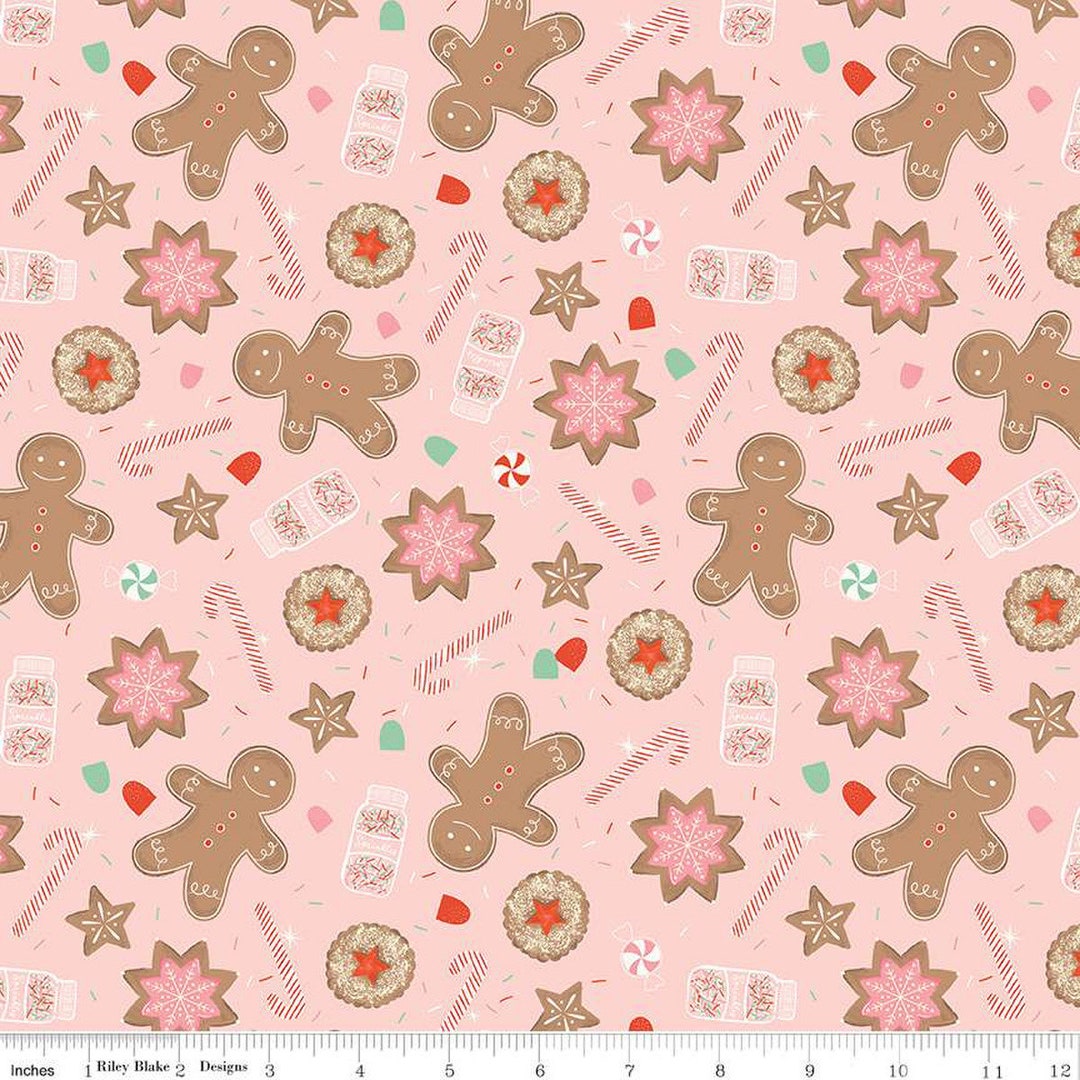 Christmas Gingerbread, Christmas Fabric, Gingerbread, 100 % Cotton ...