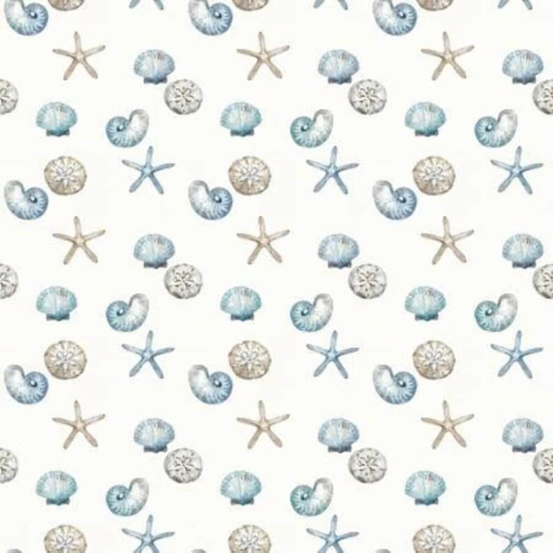 Blue Escape Coastal, Coastal Fabric, Riley Blake Fabric, Starfish ...