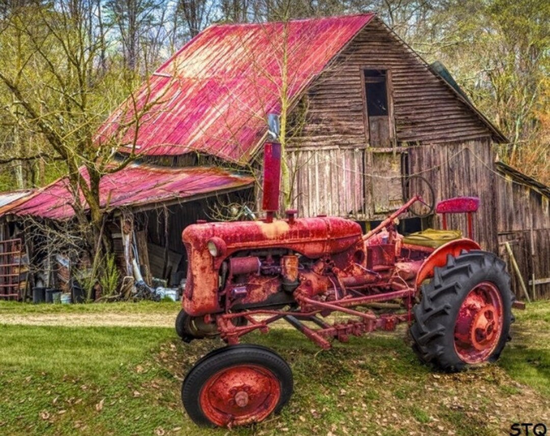 Farm Fabric, Tractor Panel, Vintage Tractors, Vintage at the Farm ...