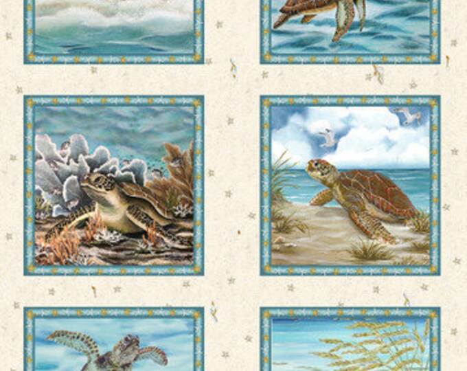 Turtle March Panel, Turtle Fabric, 24 Inch Panel, Henry Glass, 100% ...