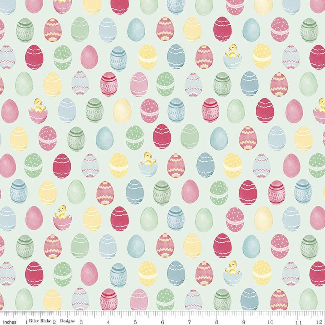 Easter Fabric, Easter Egg Fabric, Cute Easter Egg, Easter Parade Fabric ...
