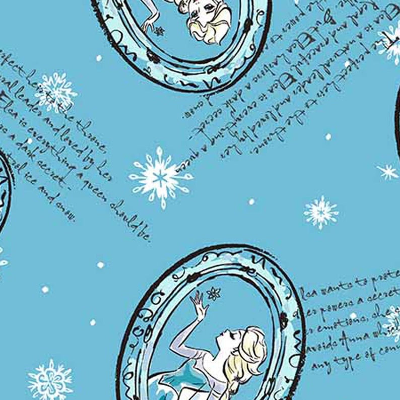 Frozen Fabric Elsa Fabric Elsa Framed Farbic Blue Frozen | Etsy