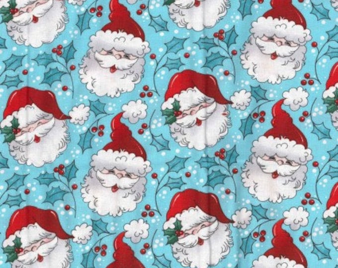 Christmas Fabric, Christmas Santa, Santa Faces, Fabric Traditions ...