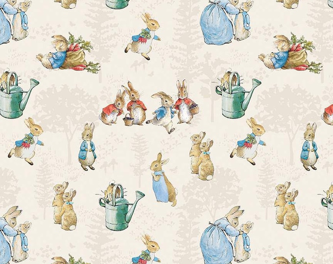 Peter Rabbit Fabric, Beatrix Potter, Riley Blake, Cotton Quilting ...