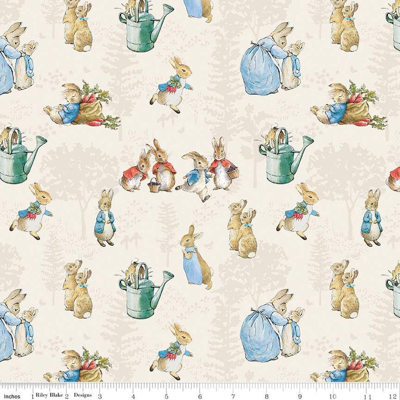 Rabbit Print Fabric - Etsy