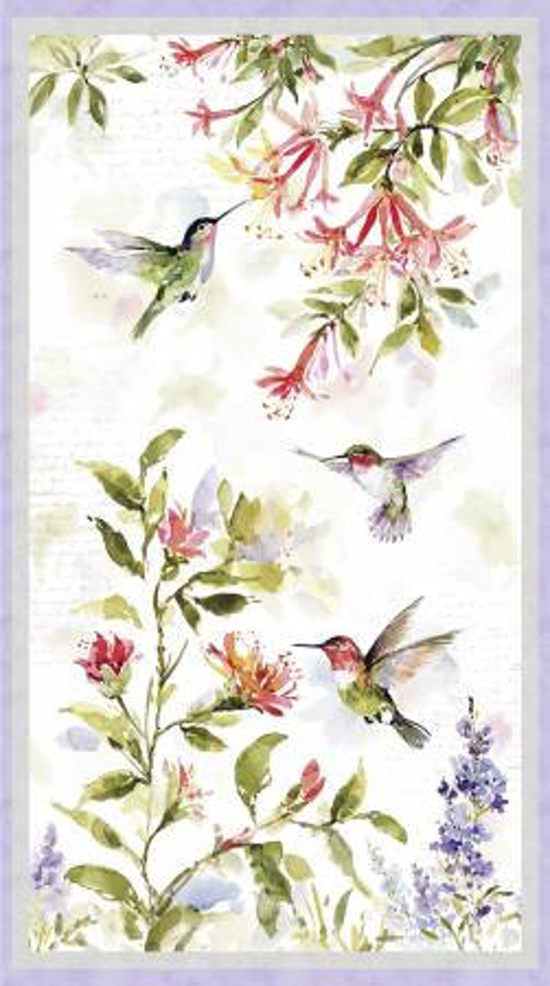 Hummingbird, Hummingbird Fabric Panel, 24 Inch Panel, Susan Winget ...