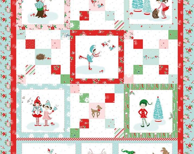 Christmas Panel. Christmas Pixie Panel, Riley Blake Fabric, Pixie Noel ...
