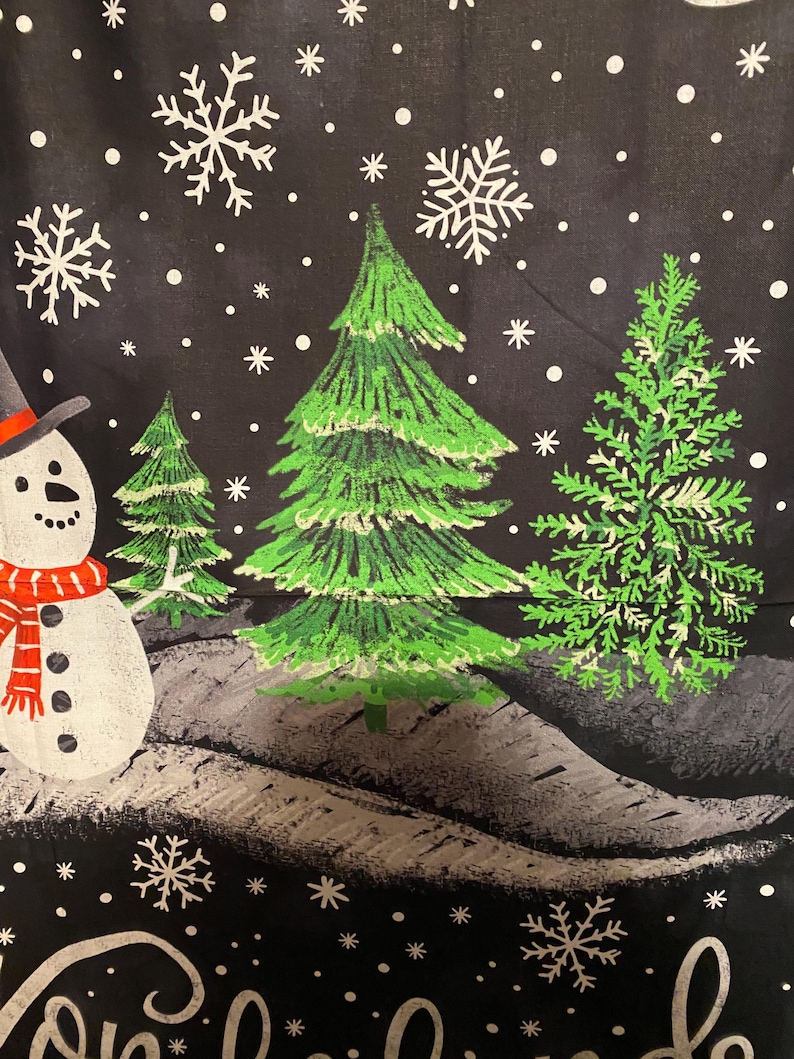 Christmas Panel, Christmas Fabric, Snowman Panel, Timeless Treasures ...