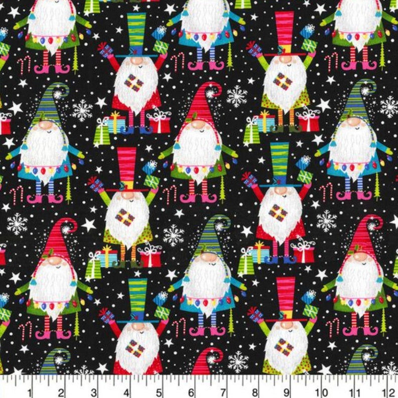 Christmas Gnomes Fabric Traditions Christmas Fabric Cotton - Etsy