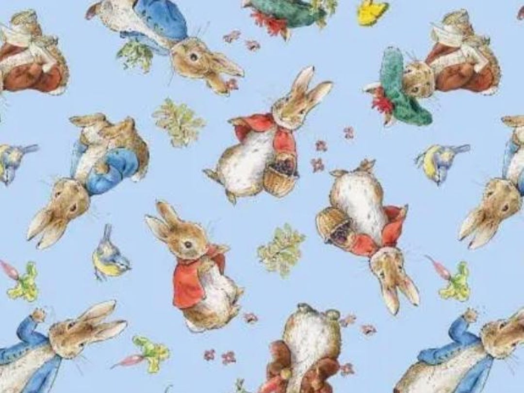 Peter Rabbit Fabric, Beatrix Potter, Cotton Quilting, Peter Rabbit and ...