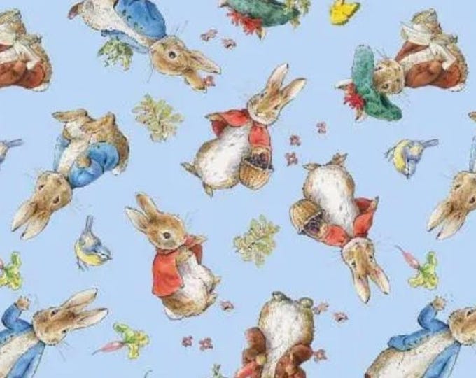 Peter Rabbit Fabric, Beatrix Potter, Cotton Quilting, Peter Rabbit and ...