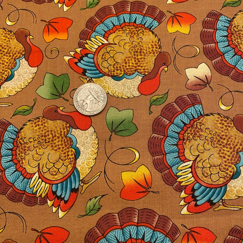Thanksgiving Fabric - Etsy
