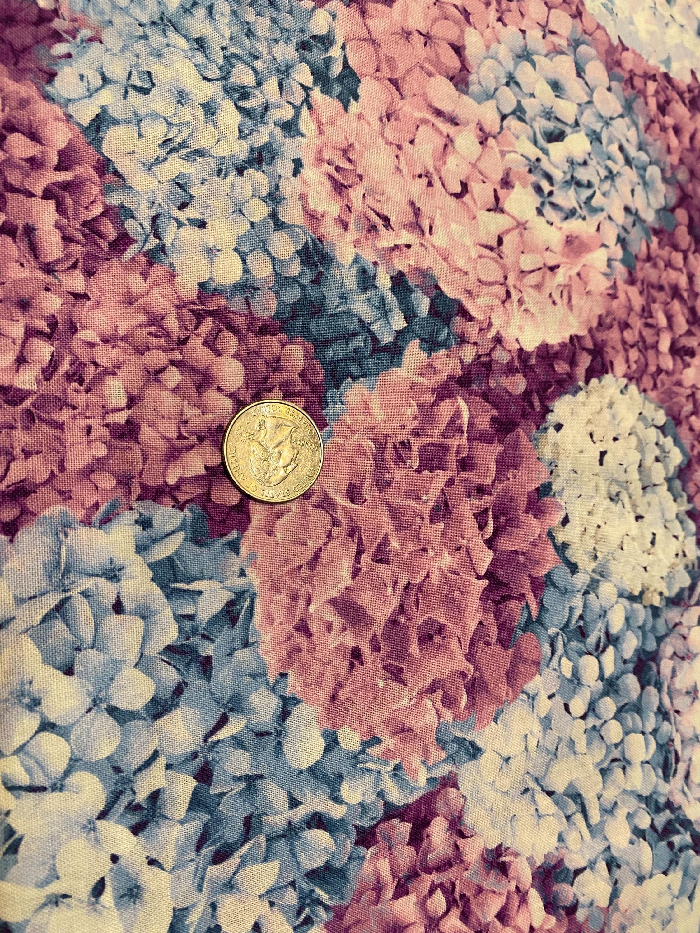 Hydrangea Fabric, Blue Floral, Hydrangea Flowers, Hydrangea Fabric, 100 ...