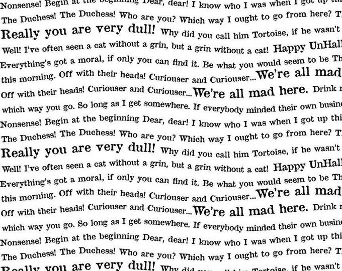 Halloween White, Text Fabric, White Text Fabric, Riley Blake Fabric ...