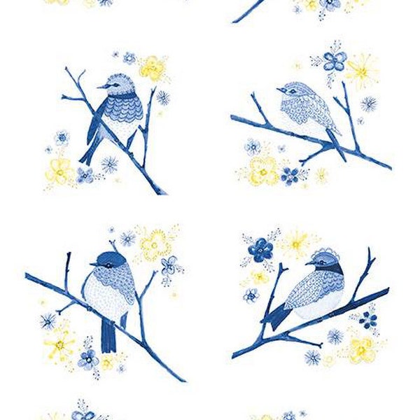 Riley Blake Bluebird Fabric - Etsy