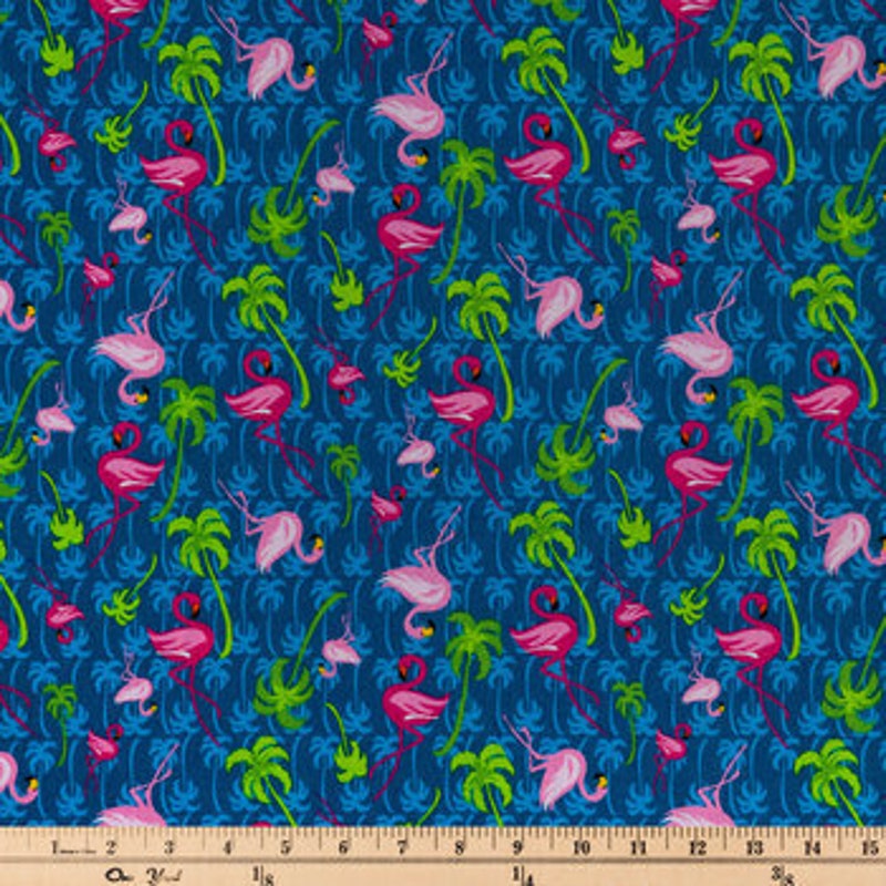 Flamingo Fabric - Etsy