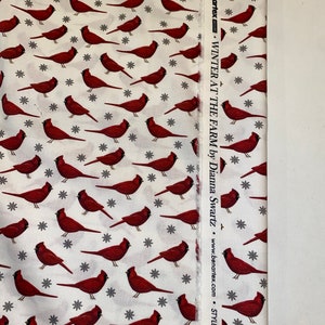 Cardinals Fabric, Bird Fabric, Snow Cardinals, Red Birds, Benartex ...