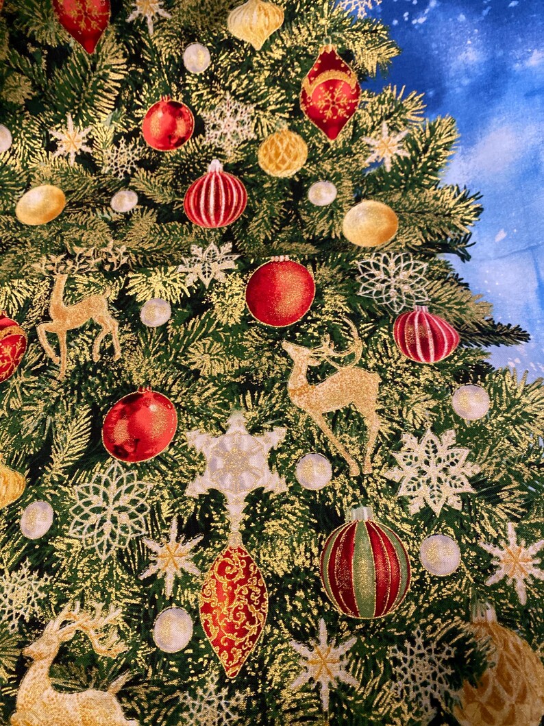 Christmas Panel, Christmas Tree, PANEL, Timeless Treasures, CM 2676 ...